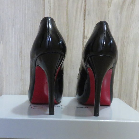 Shoes | Black Patent Leather Platform High Heel Pumps | Poshmark